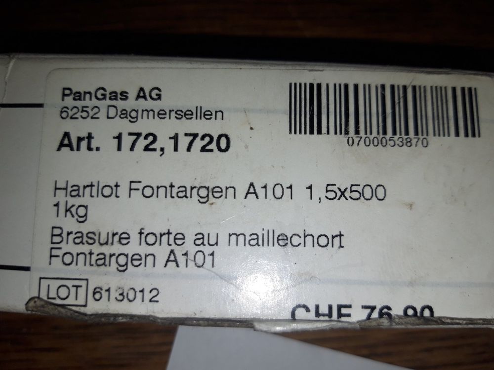 Flussmittel und Hartlot Fontargen | Kaufen auf Ricardo