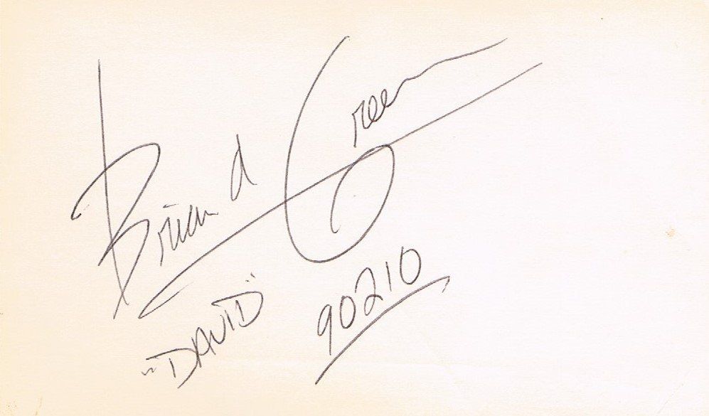 Brian Austin Green 1973- Autogramm signiert Karte 7x10cm (Gebraucht) in ...