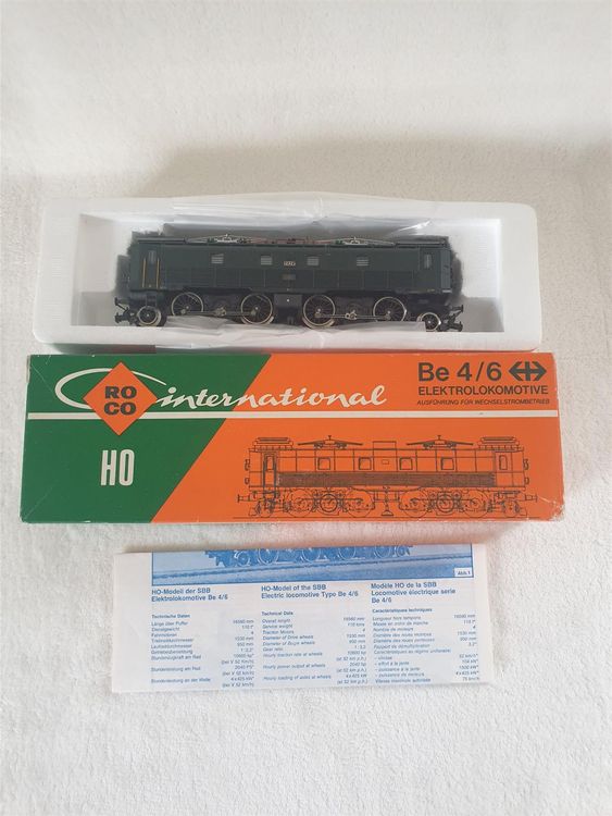 Roco H0/WS 14191A E Lok Be 4/6 grün ovp (Defekt) in Mehlsecken für CHF ...