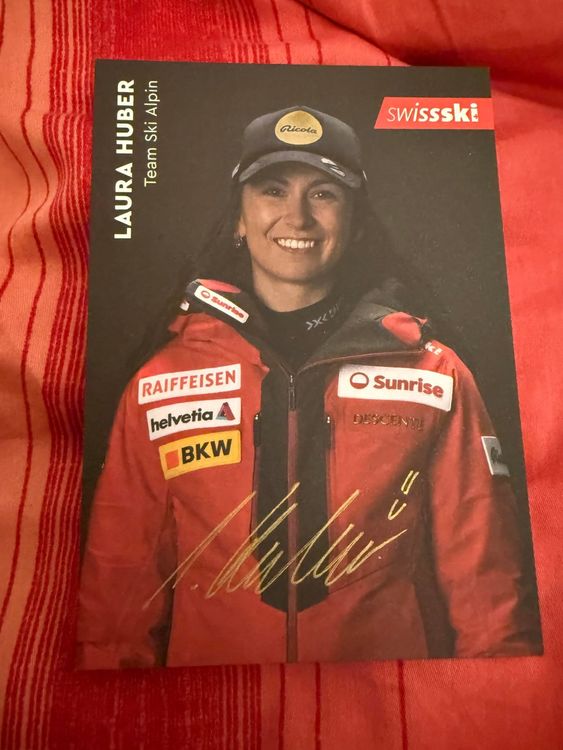 Autogrammkarte Laura Huber signiert Swissski (Gebraucht) in Rüschlikon ...