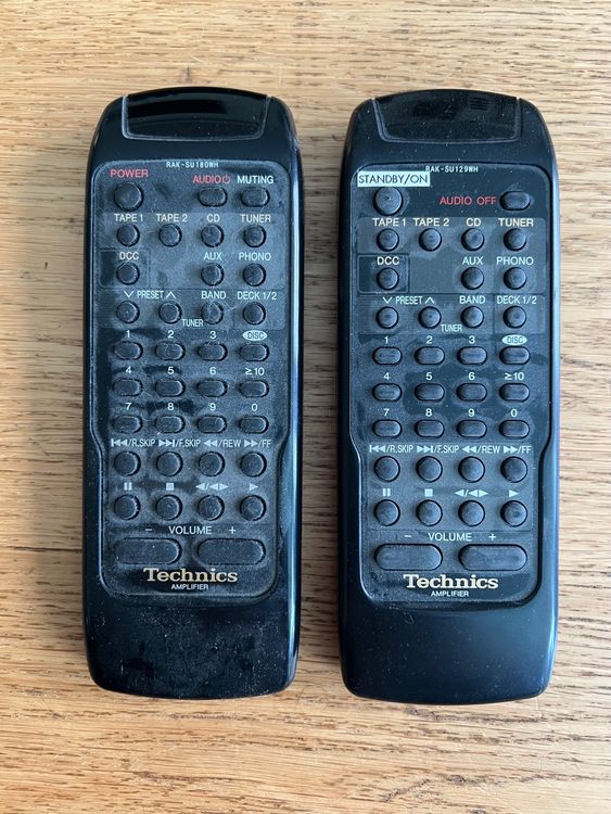 2x Technics Vintage Amplifier Remote Controll/Fernbedienung (Gebraucht ...