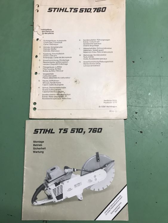 Stihl Trennjäger TS 510, 760 Betriebsanleitung | Kaufen auf Ricardo