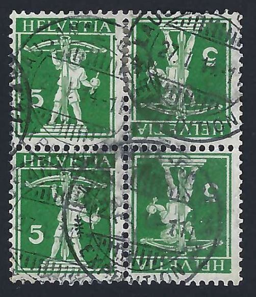 Tête-Bêche K7III en bloc de 4 /Kehrdrucke K7III in 4er Block (Gebraucht) in PRANGINS für CHF 5 ...