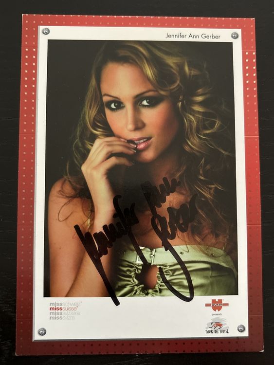 Signierte Miss-Schweiz-Karte Jennifer Gerber (Gebraucht) in Uetendorf ...