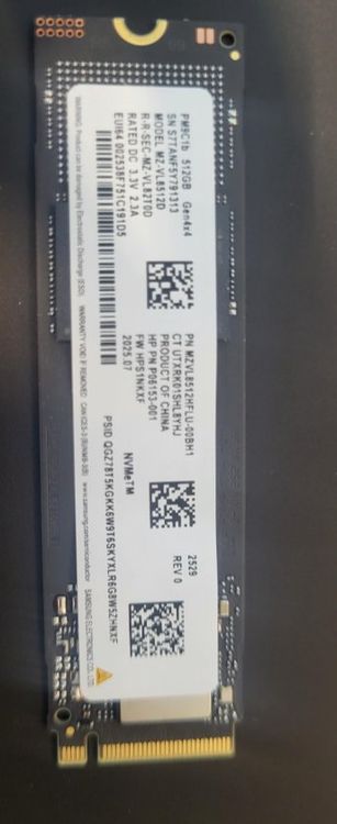 Samsung NVMe SSD – 512 GB (M.2 2280) (Neu (gemäss Beschreibung)) in ...