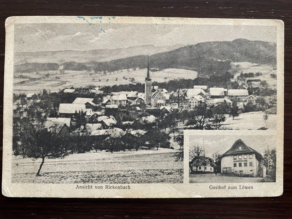 RICKENBACH LU 2 Bild mit Gasthof zum Löwen, 1922 (Gebraucht) in Wald ZH ...
