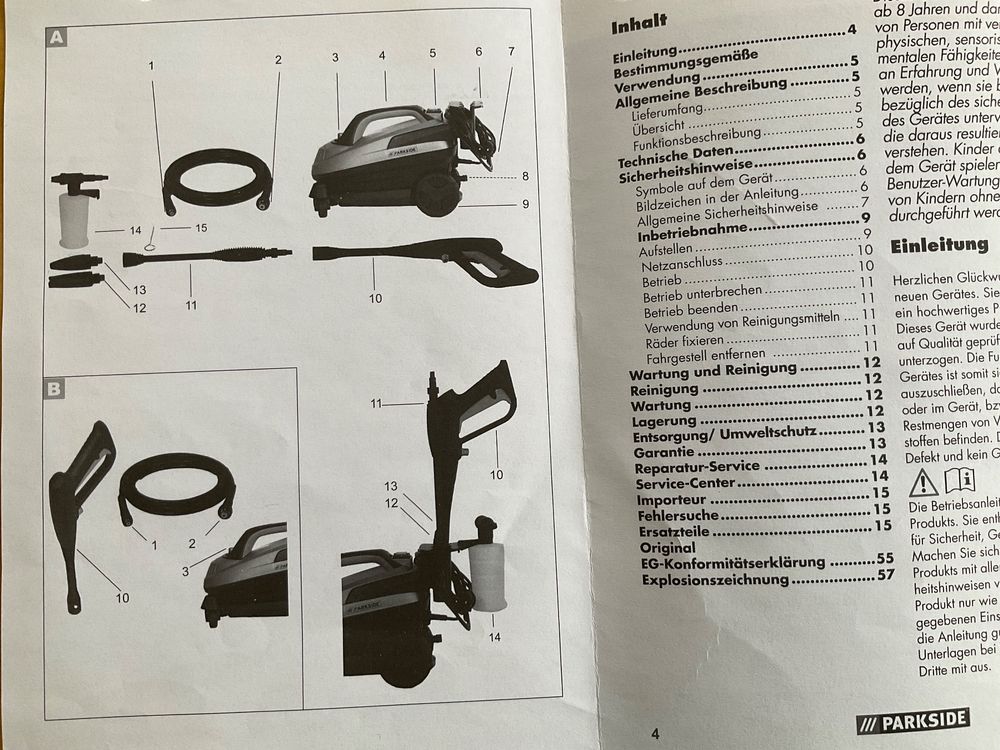 Hochdruckreiniger Parkside PHD 100 D2 (Gebraucht) in für CHF 25 – nur ...
