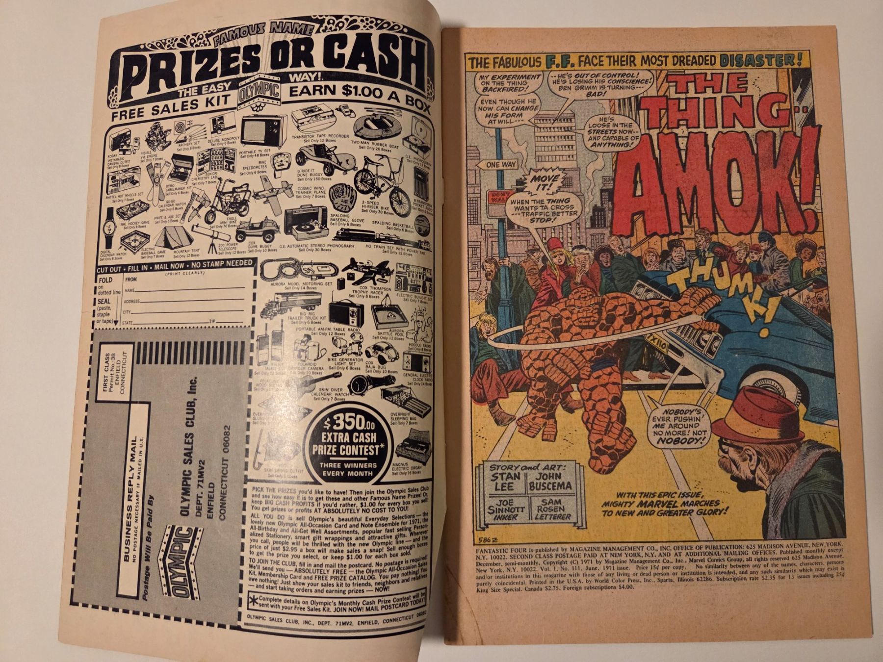 FANTASTIC FOUR #111 (Marvel, 1971) Hulk cameo! (Gebraucht) in Zürich ...