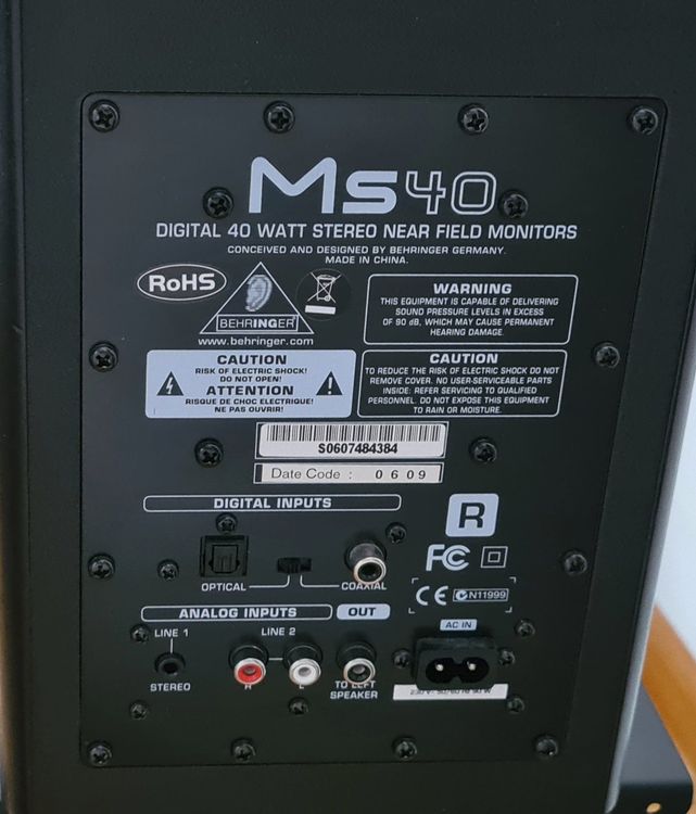Behringer MS40 aktive Nahfeldmonitore Monitor-Lautsprecher | Kaufen auf ...