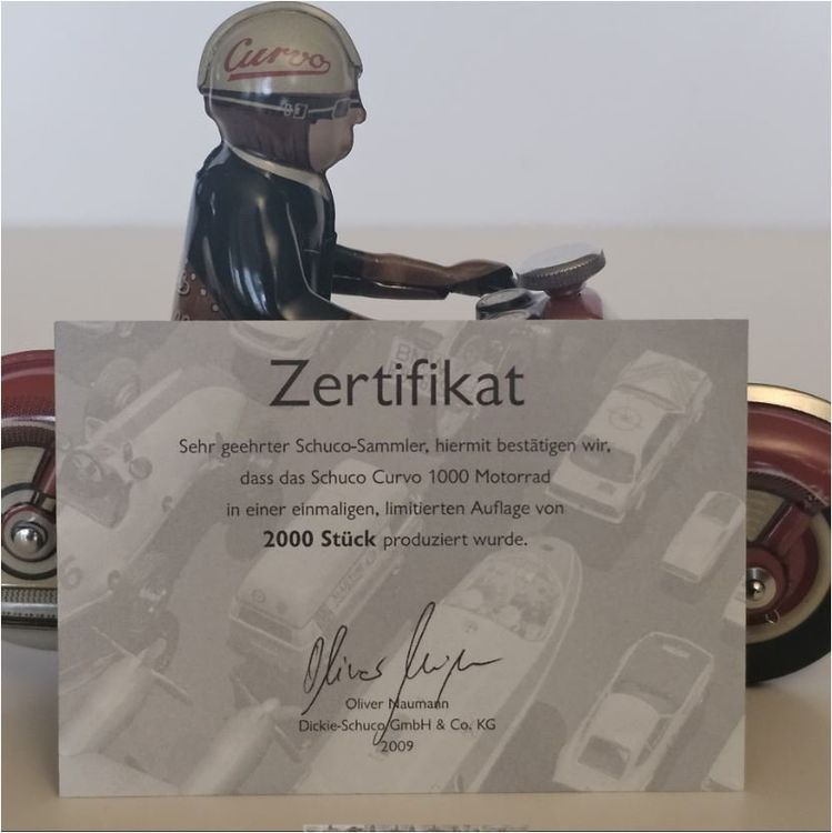 Schuco Curvo 1000 Motorrad mit Zertifikat Limitiert 2000 Stk (Gebraucht ...