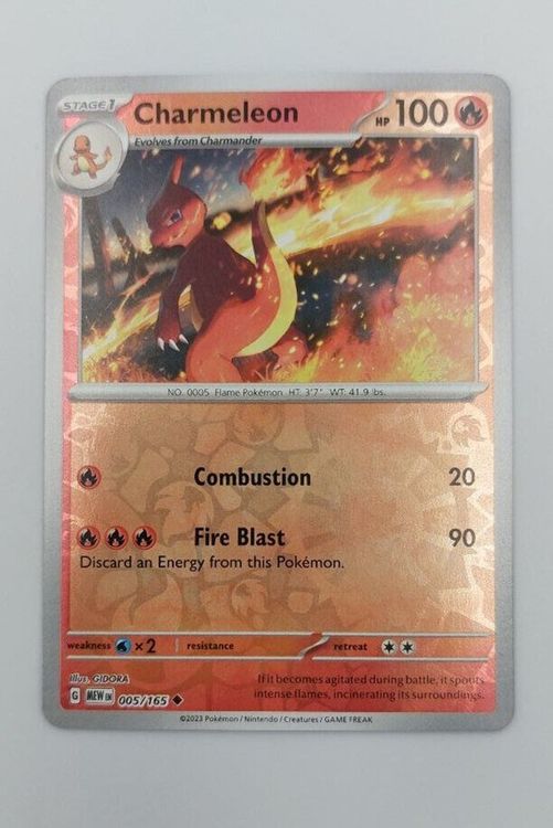 Charmeleon Reverse Holo (005/165 Set MEW 151) NM / ENG (Gebraucht) in ...