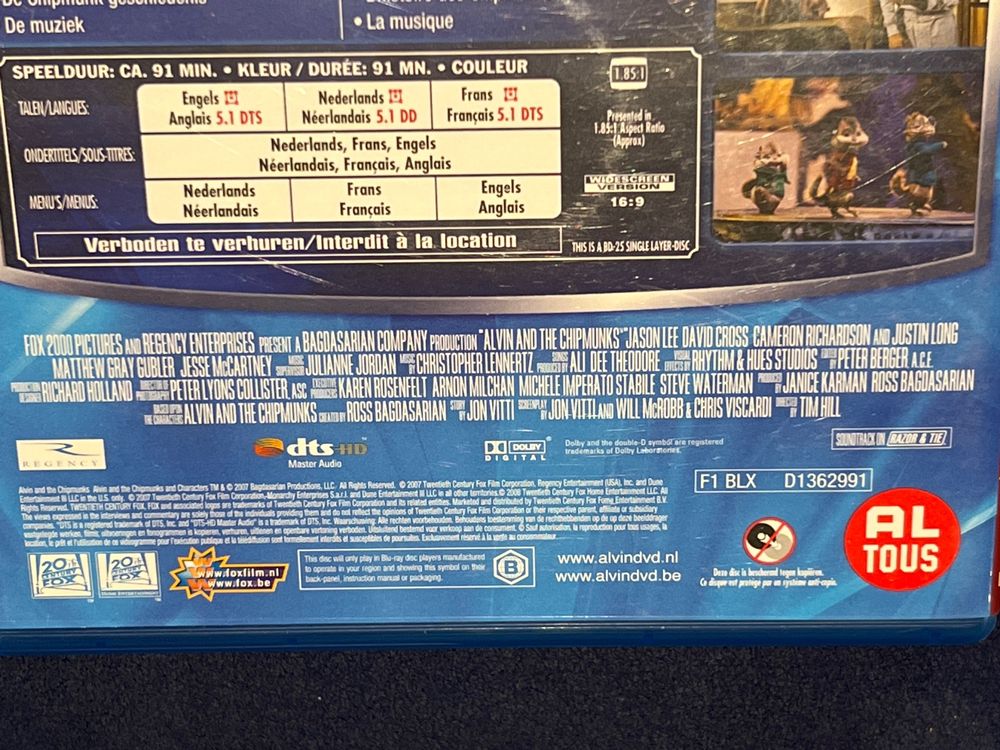 Blue-ray - Alvin and the Chipmunks - (Gebraucht) in Oberglatt ZH für ...