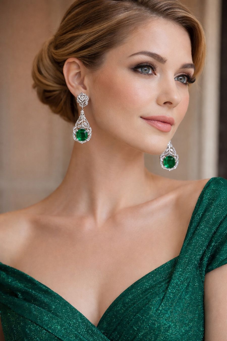 Boucles d’oreilles Éclat Émeraude (Neuf avec emballage d'origine) à St ...