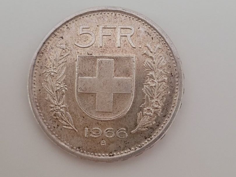 Münze Silber 5 Schweizer Franken 19661 (Gebraucht) in Binningen für CHF ...