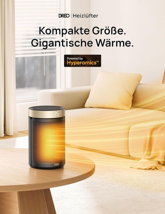 Heizlüfter Leiser 1500W Elektrischer Keramik Elektroheizung (Neu und ...