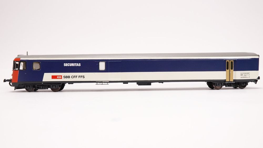 e4 Wabu SBB Bt 4 Steuerwagen Securitas blau/grau rote Front (Gebraucht ...