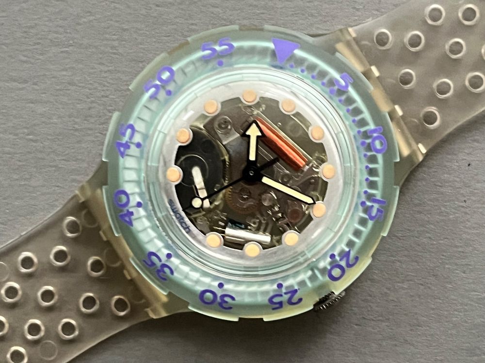 Swatch Scuba Jelly Bubbles SDK104 1992 Top Zustand OVP (Neu und ...