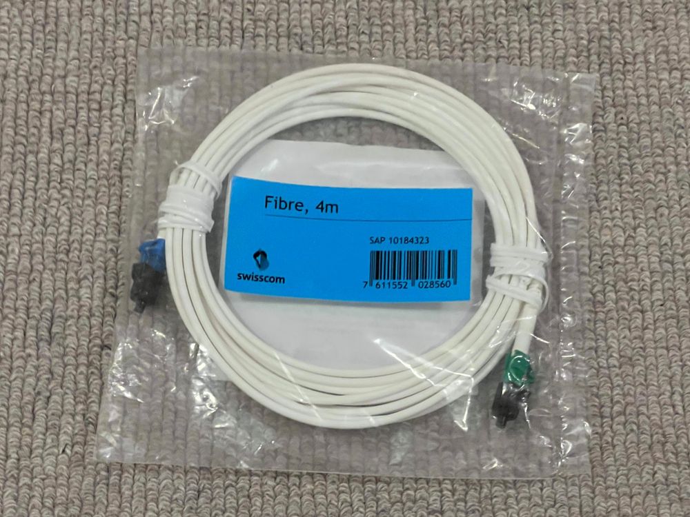 Swisscom Fibre Glasfaser-Kabel LC/APC-LC, SM, 4m (Neu und ...