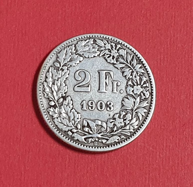 2 Franken 1903 Auflage in Mio. 0.3 „Silber“ (Gebraucht) in Uttigen für ...