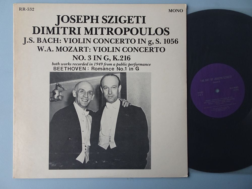 Joseph SZIGETI / MITROPOULOS - Bach & Mozart Violin Ctos | Kaufen auf ...
