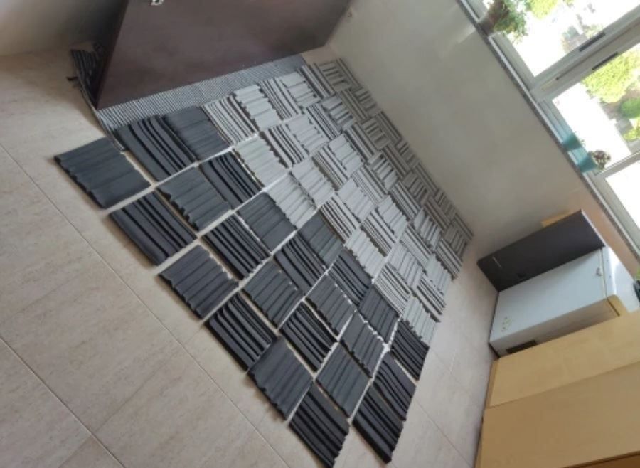 24 Platten Tonaufnahme im Studio / Plaques absorption de son (Neu (gemäss Beschreibung)) in ...