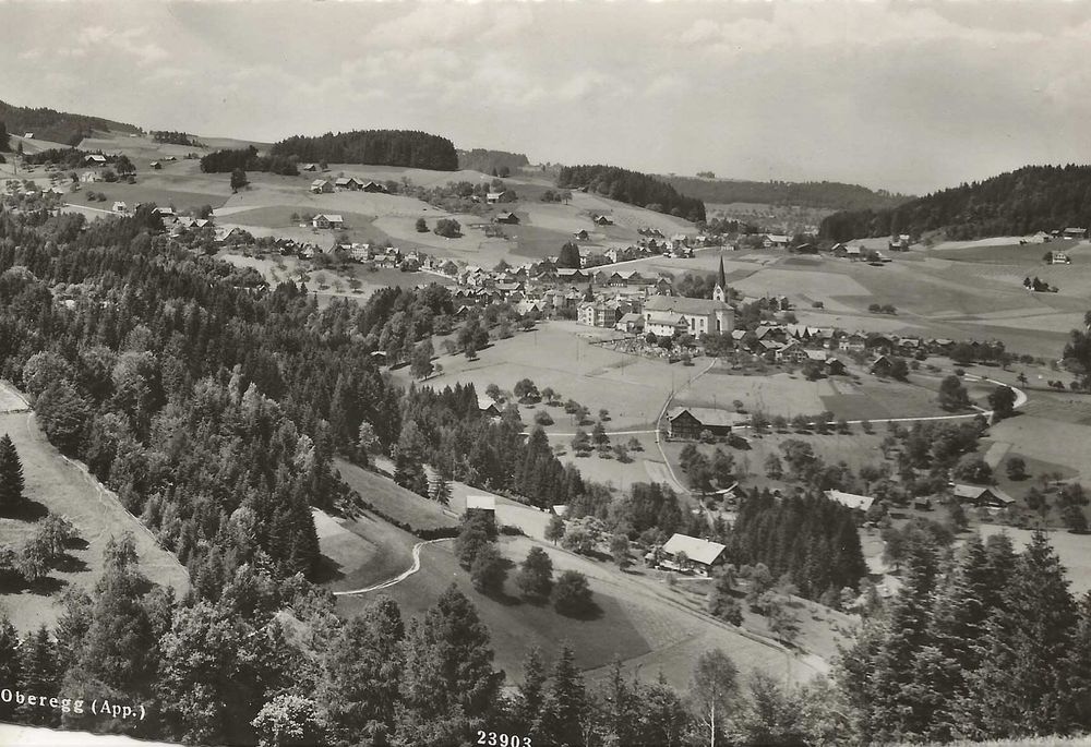 Oberegg AI Dorf und Umgebung 1956 Foto Gross 23903 (Neu (gemäss ...