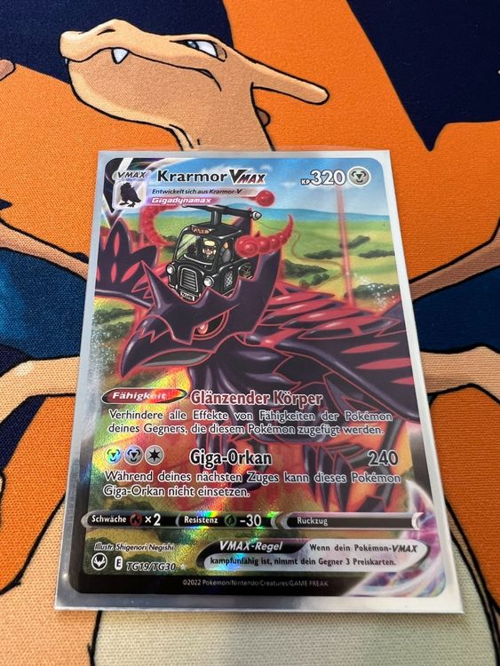 Pokemon - Krarmor VMAX (SIT TG19) - Silberne Sturmwinde (Neu (gemäss ...