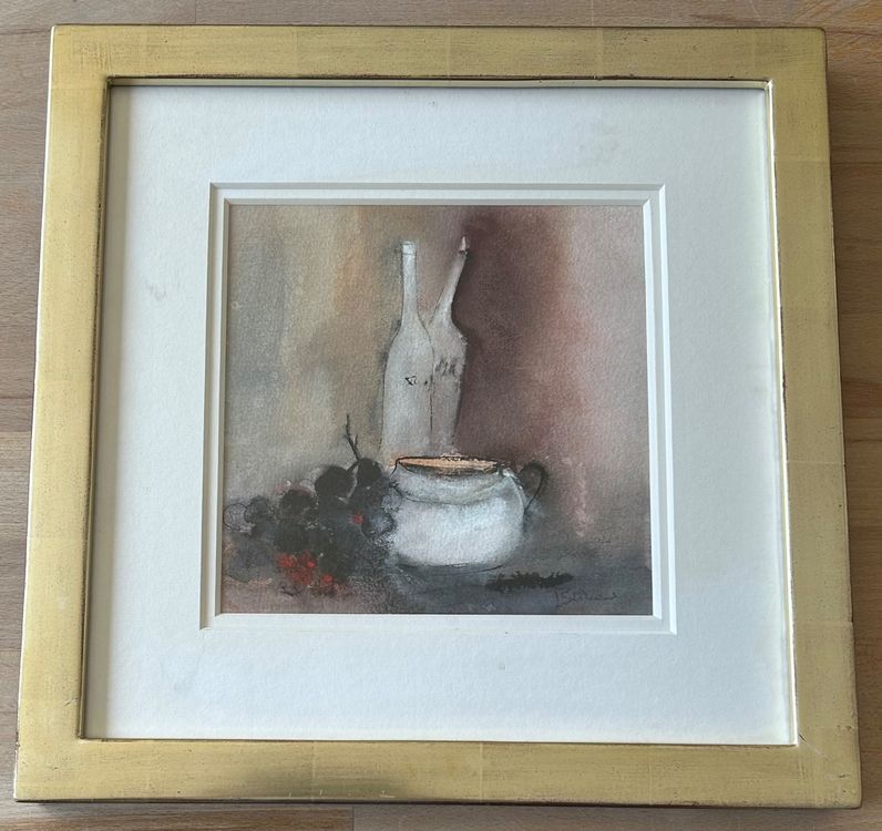 Stillleben - orig. Aquarell in Goldrahmen - unl. signiert (Gebraucht) in Chur für CHF 85 – mit ...