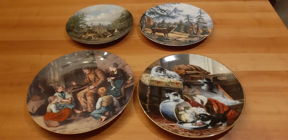 4 Porzellan Sammelteller Wandteller | Kaufen auf Ricardo
