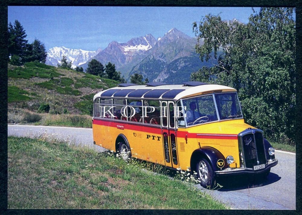 Zeneggen VS, Postauto SAURER/Lauber Alpenwagen (9009) (Gebraucht) in Volketswil für CHF 2 – mit ...
