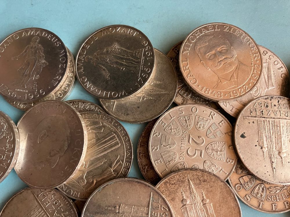 22 x 25 Schilling Silbermünzen | Kaufen auf Ricardo