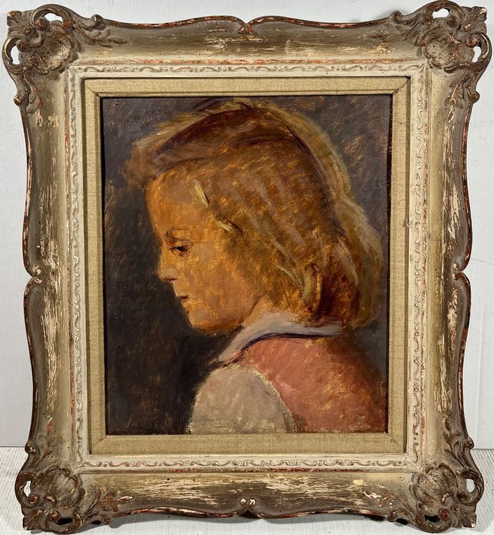 Antike Seiten Portrait Gemälde von eine Mädchen, Unl. Sig. (Gebraucht) in Root für CHF 29 – mit ...