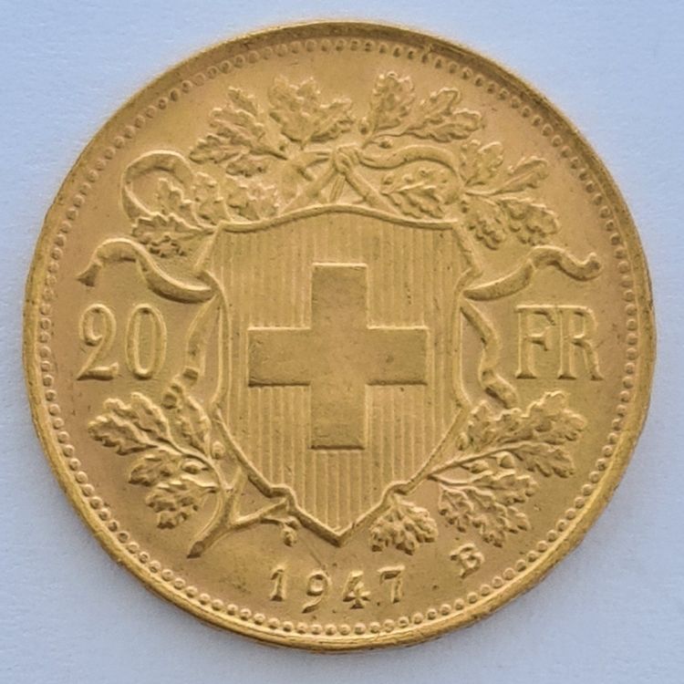 Goldvreneli 20 Fr. (Vreneli) 1947 - STGL | Kaufen auf Ricardo