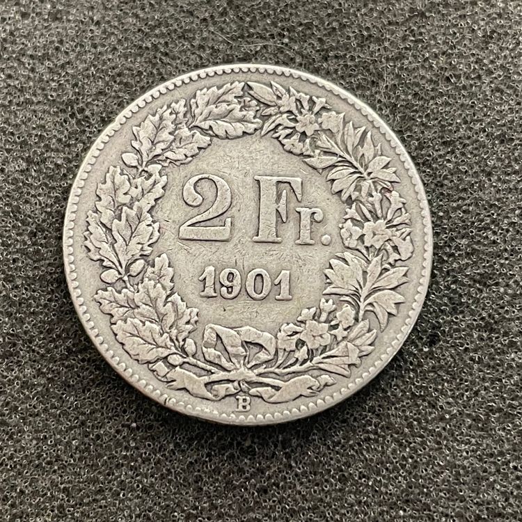 2 Franken Silber 1901 selten (Gebraucht) in Reitnau für CHF 88 – mit Lieferung auf Ricardo kaufen