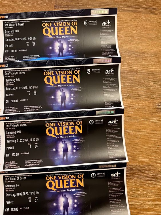 One Vision of Queen, Marc Martell Tickets (Neu und originalverpackt) in ...