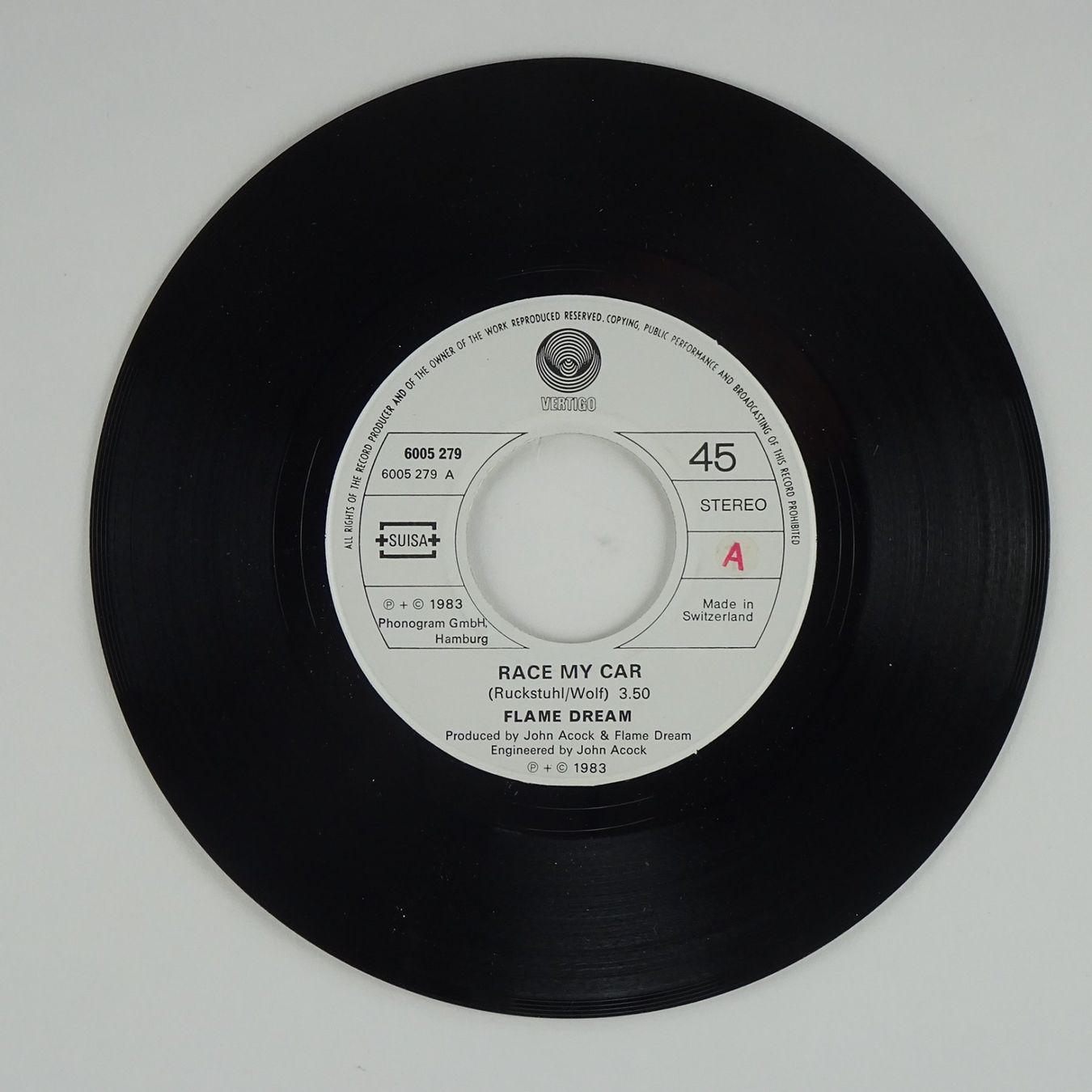 Flame Dream [CH] - Race My Car b/w Stay With Me (Gebraucht) in Muhen ...