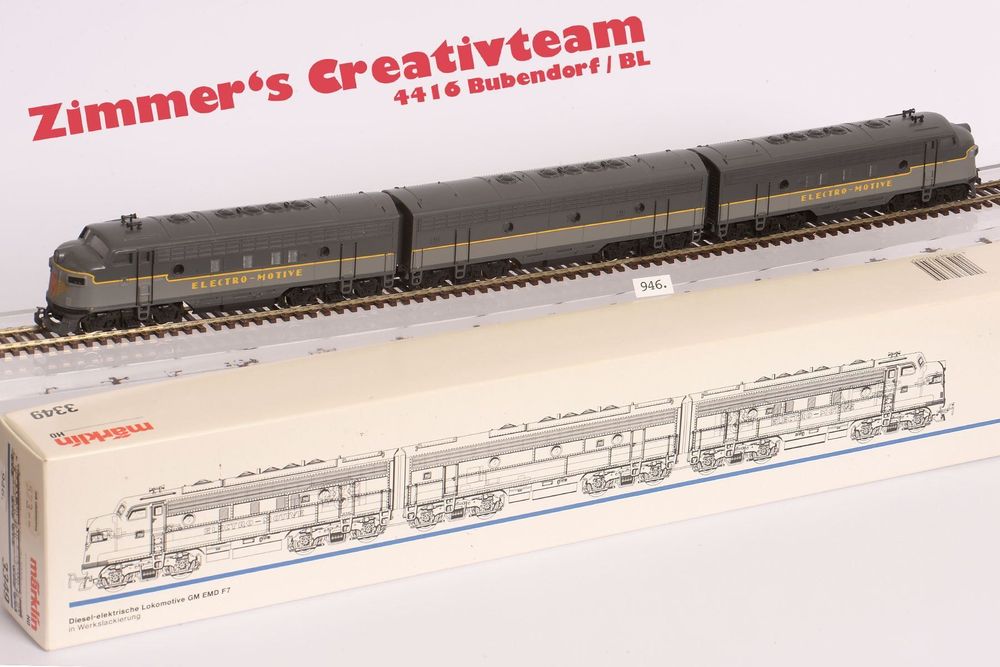 Märklin H0 3349 GM EMD F7 US Diesellok, 3 teilig (Neu (gemäss ...