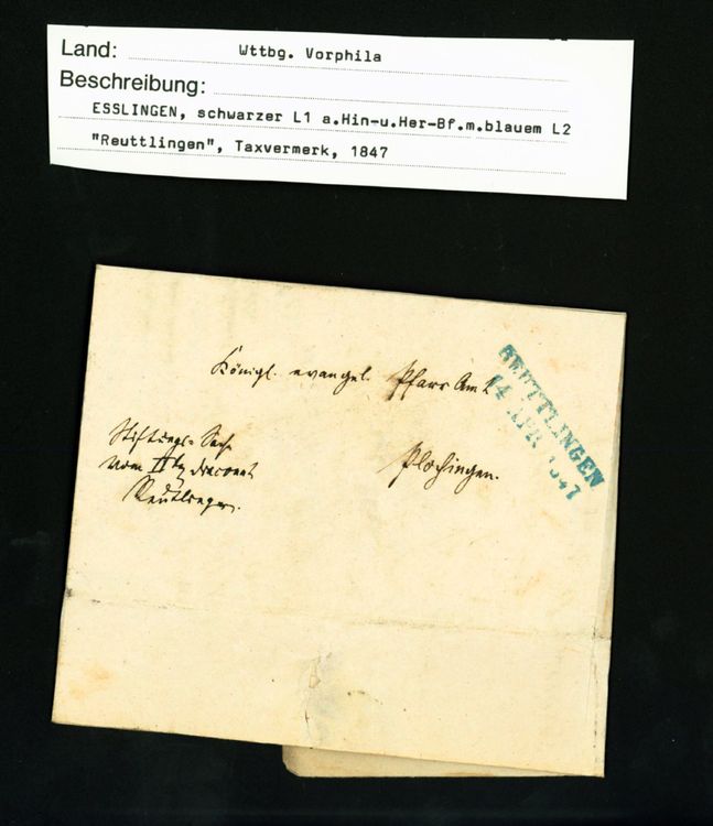 WÜRTTBG, ESSLINGEN VORPHILA (AX351Z) (Gebraucht) in Seuzach für CHF 3.5 – mit Lieferung auf ...