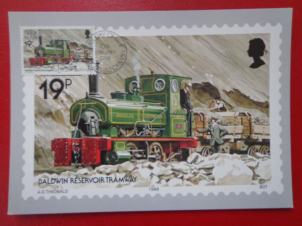Maximumkarte MK 1988 Isle of Man RAILWAYS & TRAMWAYS (Neu (gemäss Beschreibung)) in Le Locle für ...