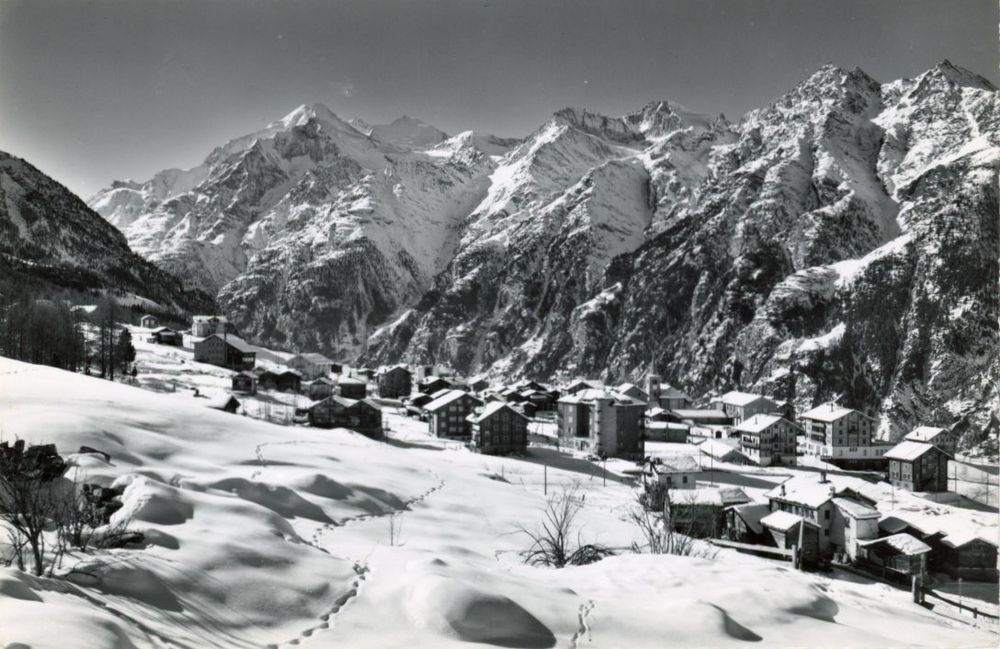 Grächen VS mit Weiss,- Brunegg- und Bishorn im Winter (Gebraucht) in ...