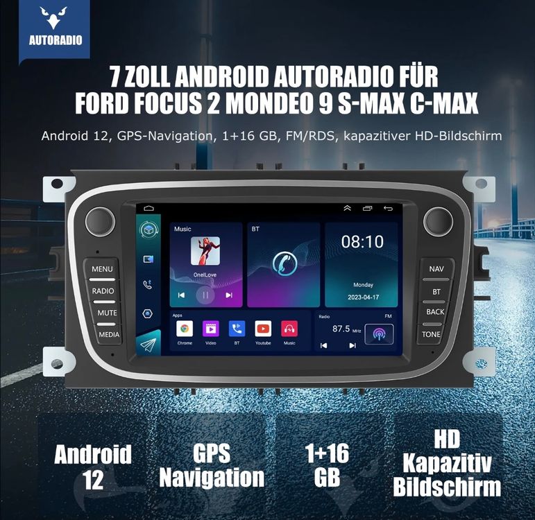 ESSGOO Autoradio Android 12 GPS Navi RDS Für Ford Focus Kuga | Kaufen ...