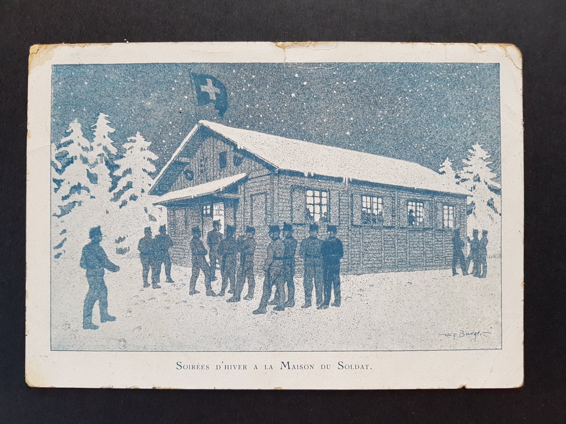 Bataillon 24 Maison du Soldat Militär Post Carte postale (Gebraucht) in ...