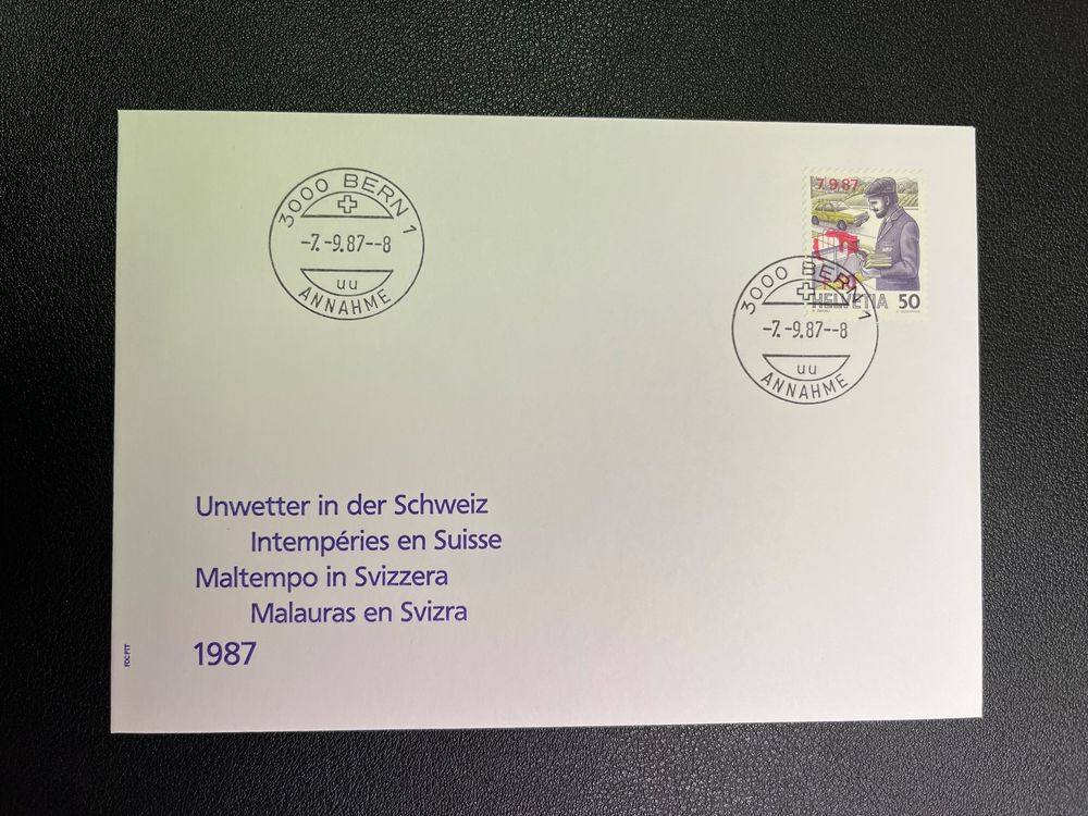 Unwetter FDC 1987 | Kaufen auf Ricardo