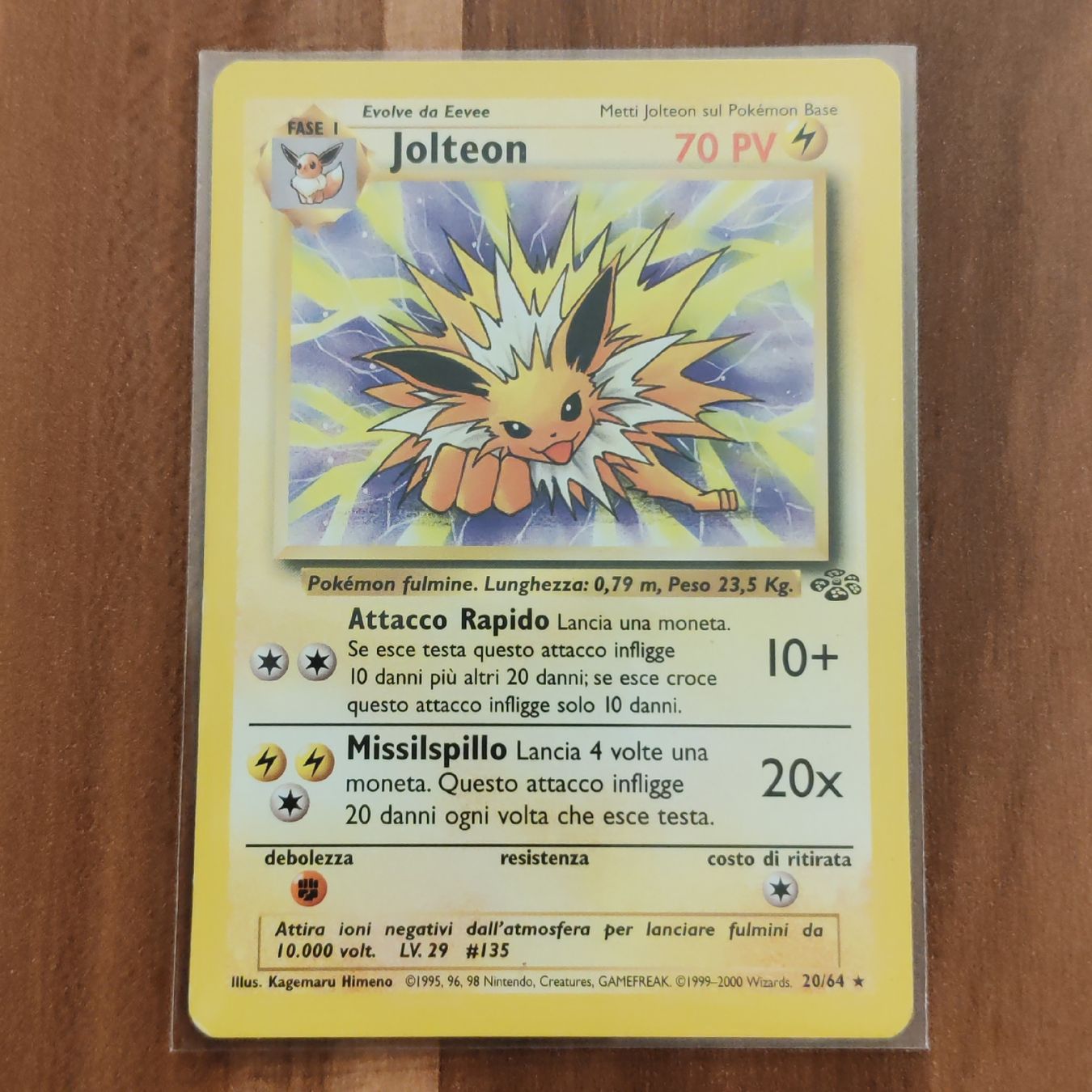 Pokémon JOLTEON 20/64 Jungle set ITA rare normal unlimited (Usato) a ...