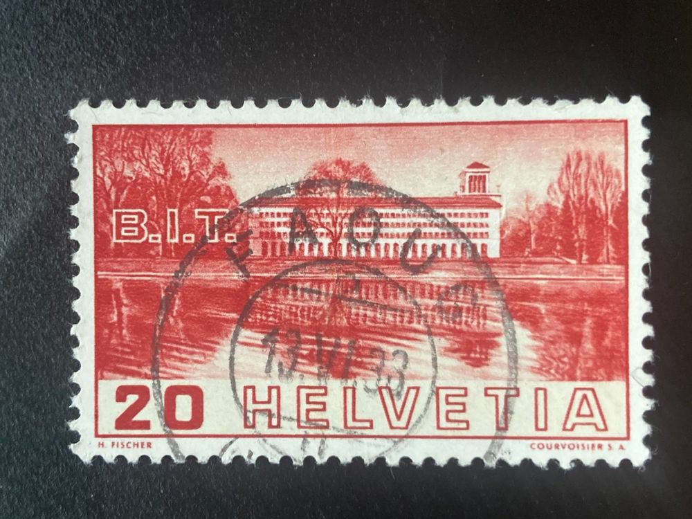 Schweiz 1938 BIT 20 Rp Vollstempel FAOUG 13.VI.38 (Gebraucht) in Liestal für CHF 1 – mit ...