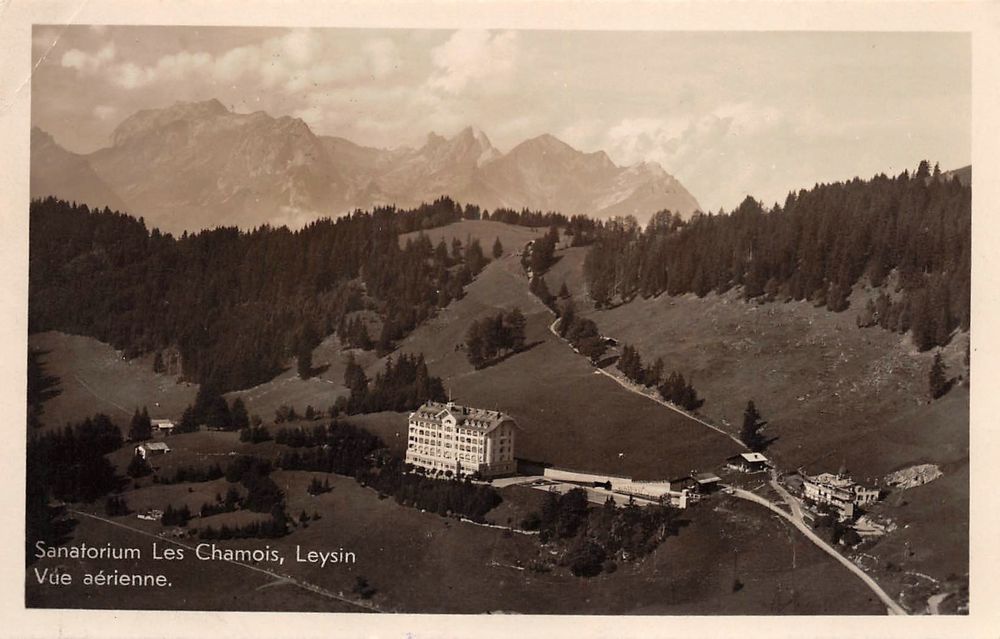 Leysin, Sanatorium Les Chamois, Flugaufnahme (Gebraucht) in Ottikon b ...