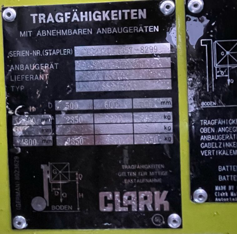 Élévateur stapler Clark gts 25 en l’état de neuf 380 heures (Gebraucht ...