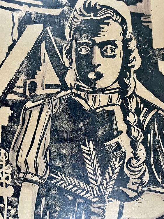 Holzschnitt von Werner Ernst Müller, 50x40 cm (Gebraucht) in Kölliken für CHF 5 – mit Lieferung ...