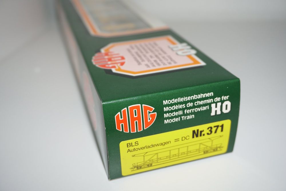 HAG 371 - BLS Autoverladewagen mit 3 Autos 1 Wohnwagen H0/DC (Gebraucht ...