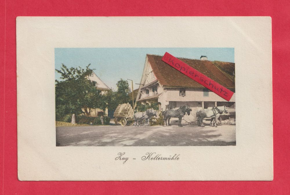 Stadt Zug (ZG) Kollermühle mit Pferdefuhrwerk Lichtdruck kol (Gebraucht) in Zürich für CHF 48.5 ...